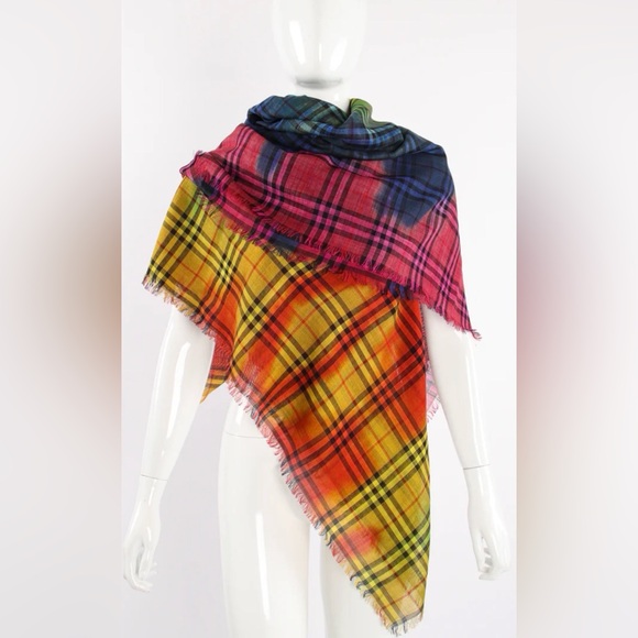Burberry | Accessories | Burberry Multicolor Check Scarf | Poshmark